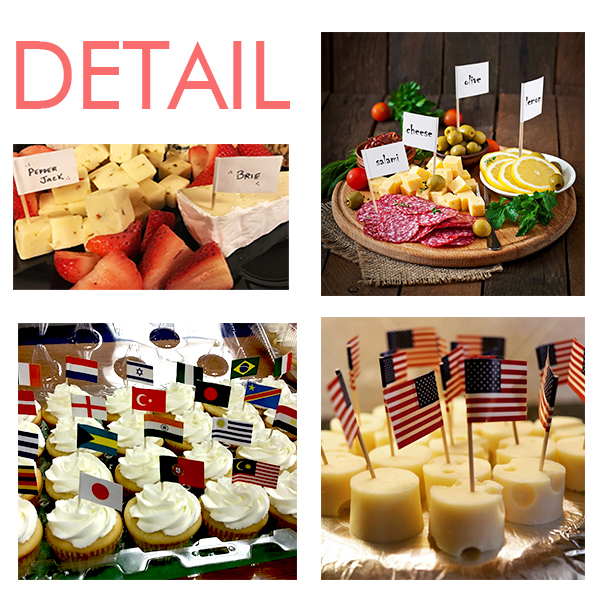 Chicken Black And White Animal Toothpick Flags Labeling Marking for ...
